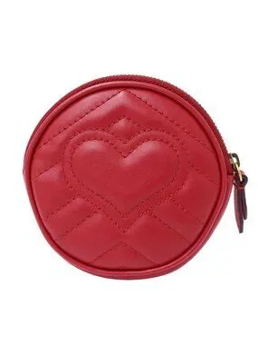 Gucci | Bags | Gucci Wallet Coin Case Leather Gg Marmont Red Zip Around ...